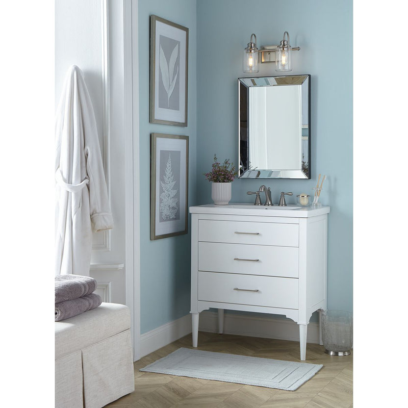 Aiken 2-Light Clear Glass Bath Light – Progress Lighting