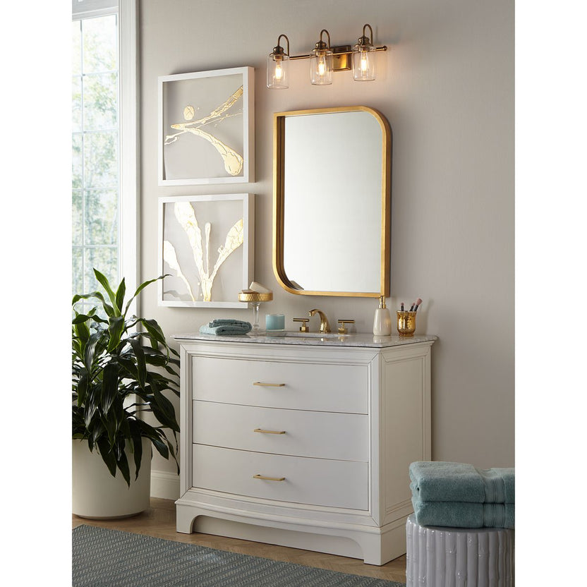 Aiken 3-Light Clear Glass Bath Light – Progress Lighting