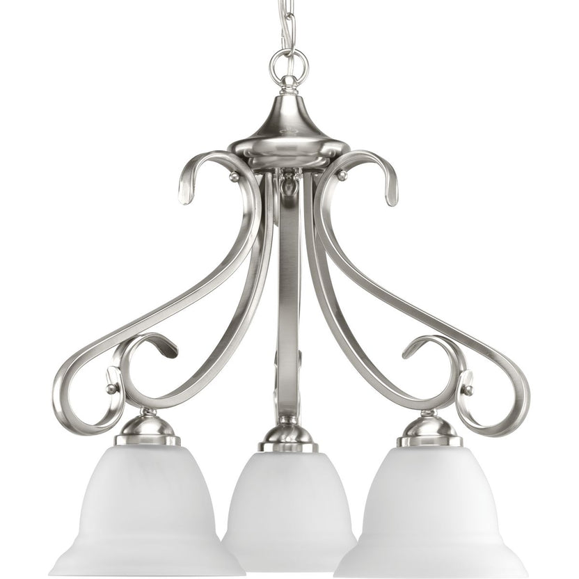 Torino 3-Light Etched Glass Chandelier – Progress Lighting